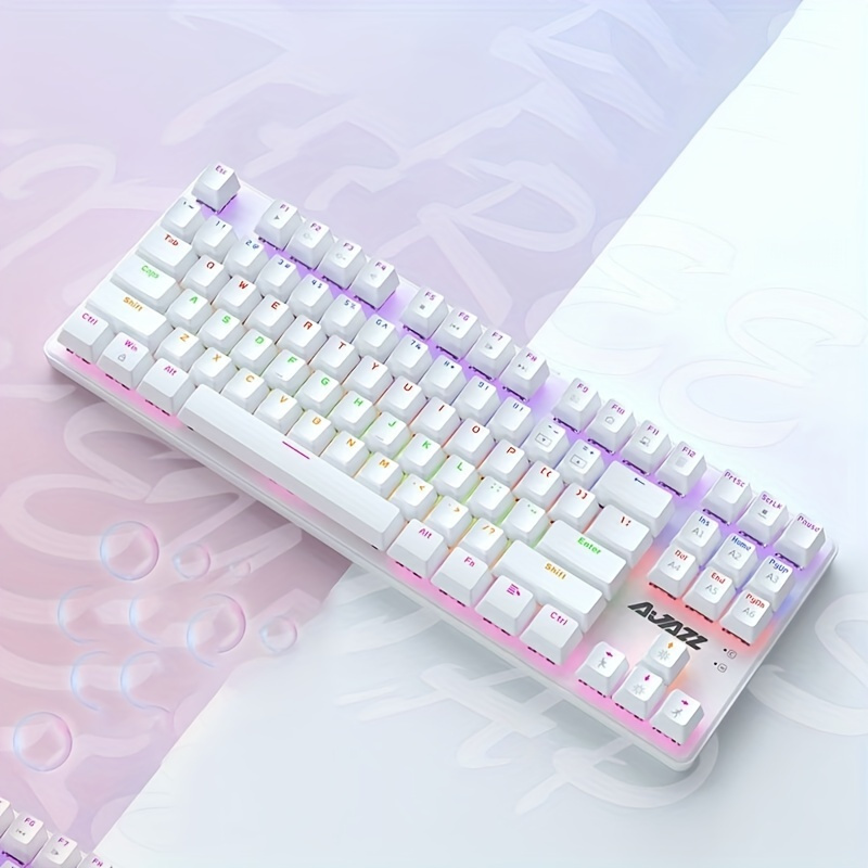 Tea Mixed Color Style Gaming Mechanical Keyboard - Temu