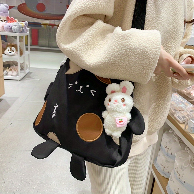 Cartoon Cat Design Crossbody Bag Kawaii Anime Shoulder Bag - Temu ...