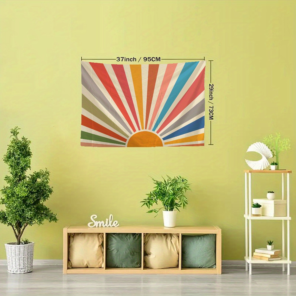 Vintage Sun Tapestry Bohemia Wall Hanging Retro 70s Rainbow - Temu ...