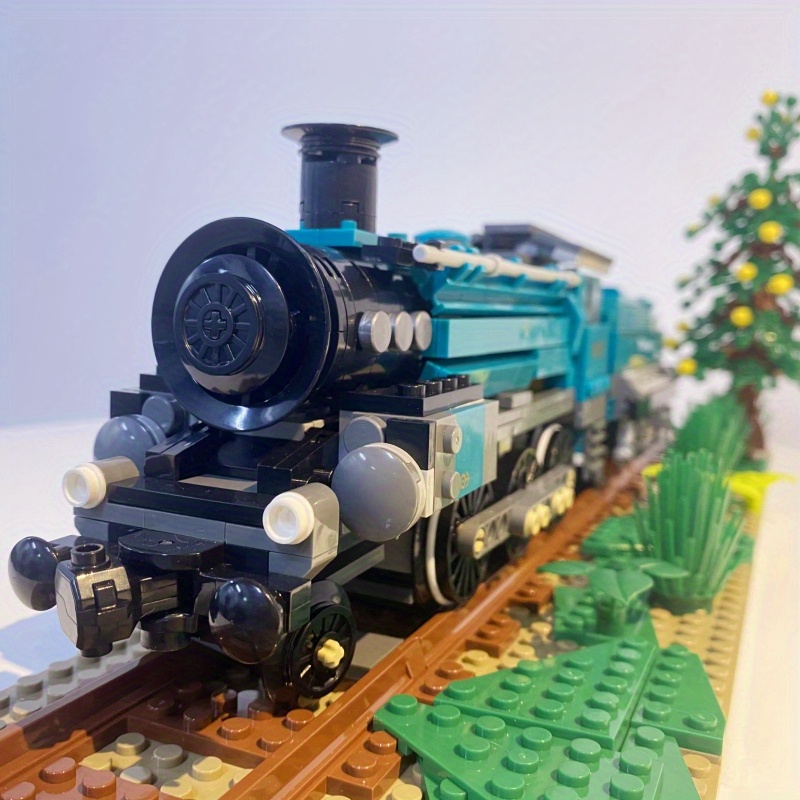 Locomotive Trains Track Technical Model Building Blocks Toys - Temu
