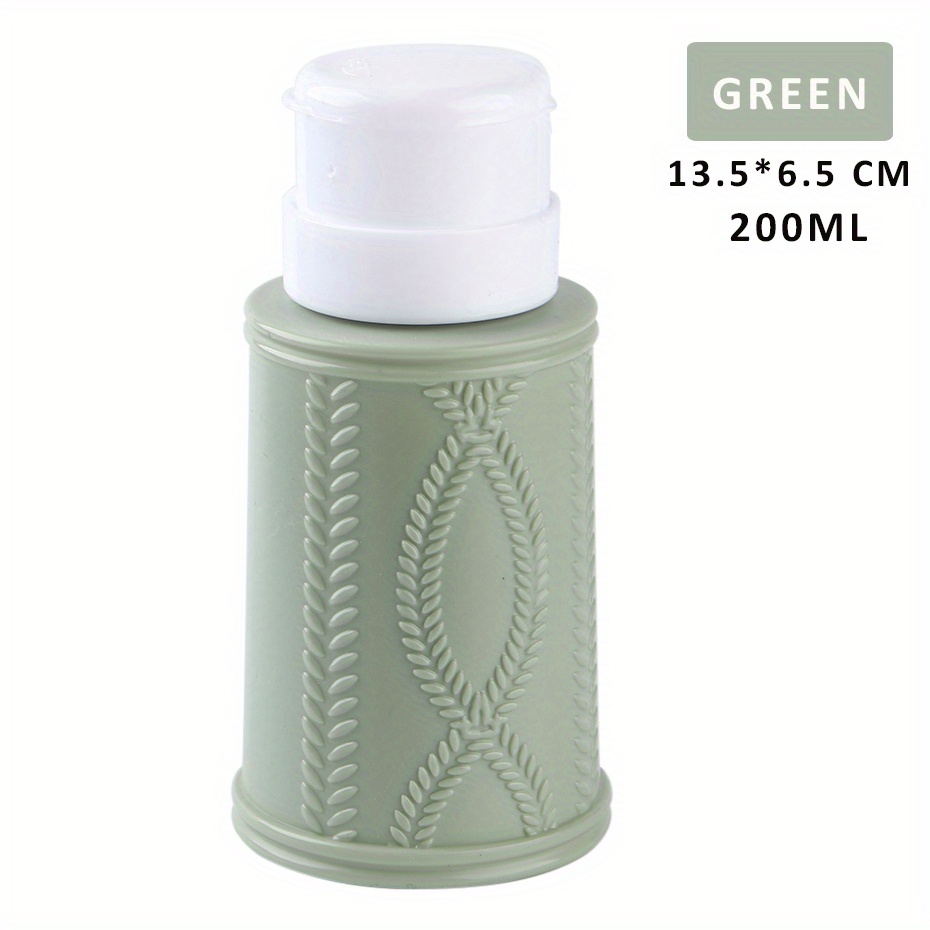 200ml Empty Pump Dispenser Nail Polish Remover Cleaner Container Push ...