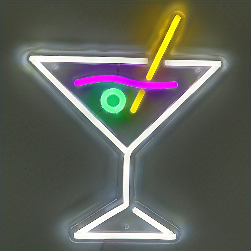 Cocktails Wall Decor Led Neon Sign Light Bar Room Decoration - Temu