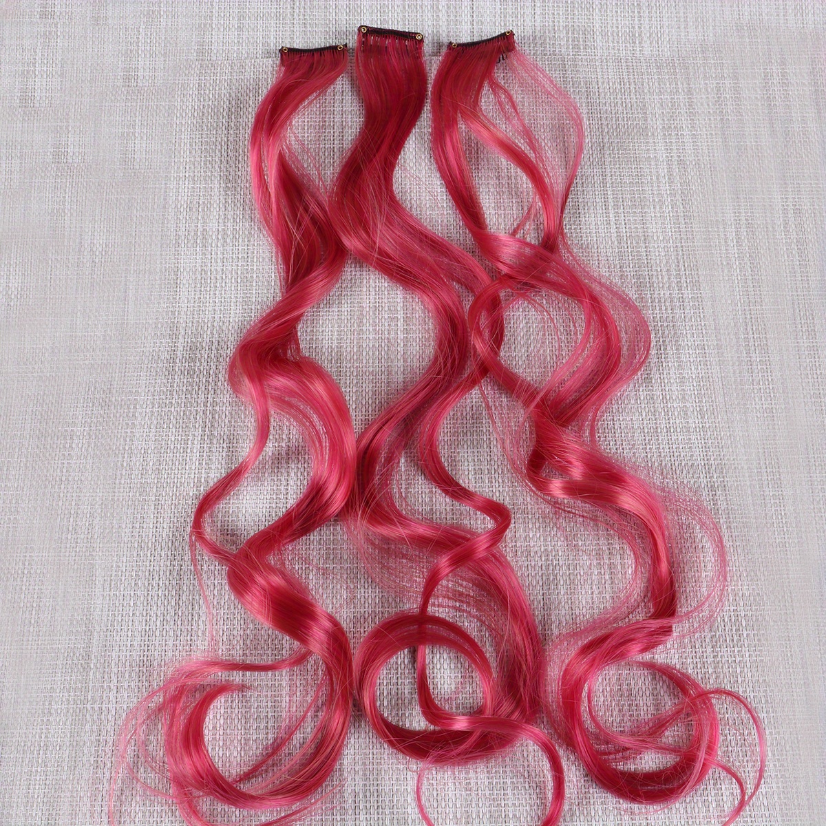 Y2k Wine Red Curly Clip in Hair Extensions Long Wavy - Temu United