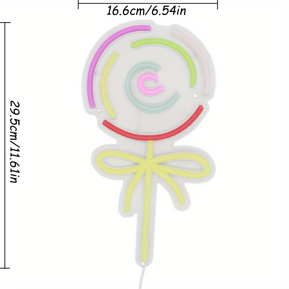 Lollipop Wall Decor Led Neon Sign Light Shop Room Party - Temu
