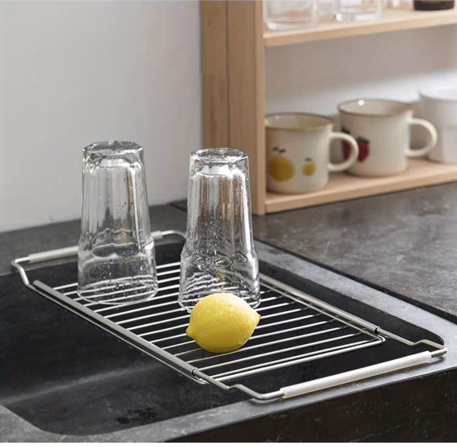 Dish Drainers Rack Stainless Steel Sink Telescopic Drain - Temu New Zealand