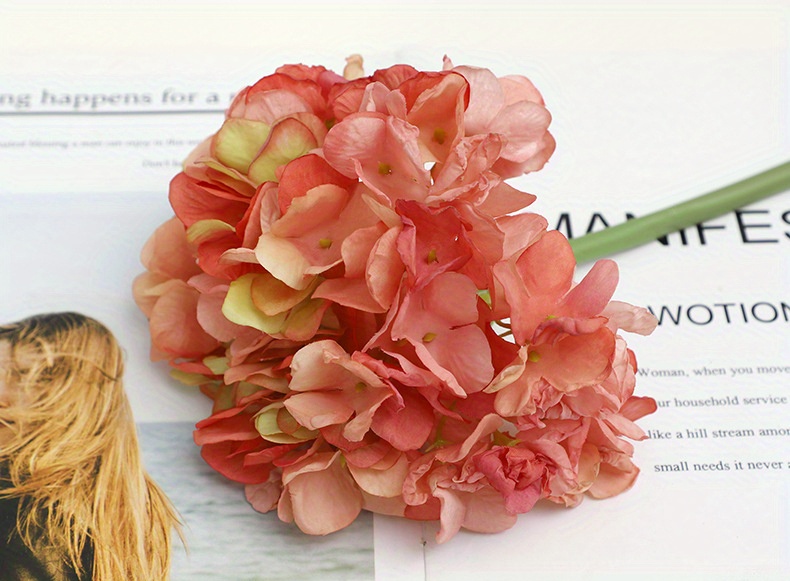 1 Бр Изкуствено Цвете Изкуствено Хортензия Печено Цвете Изкуствено Цвете Реалистична