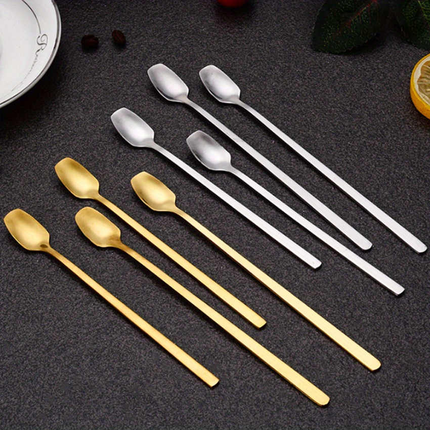 Coffee Scooper Stainless Steel Head Spoon Long Handle - Temu United Kingdom