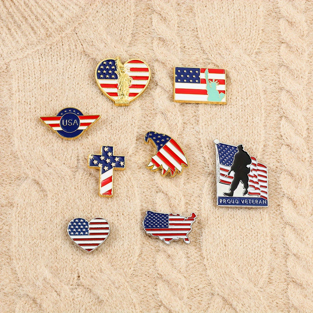 American Flag Goddess Enamel Pin Patriotic Fashion Brooch - Temu