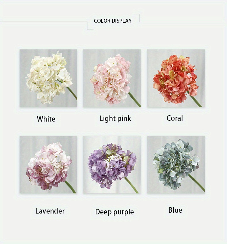 1 Бр Изкуствено Цвете Изкуствено Хортензия Печено Цвете Изкуствено