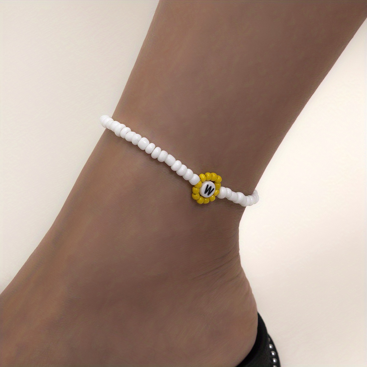 Colorful Beaded Flower Anklet Simple Ankle Bracelet Women - Temu