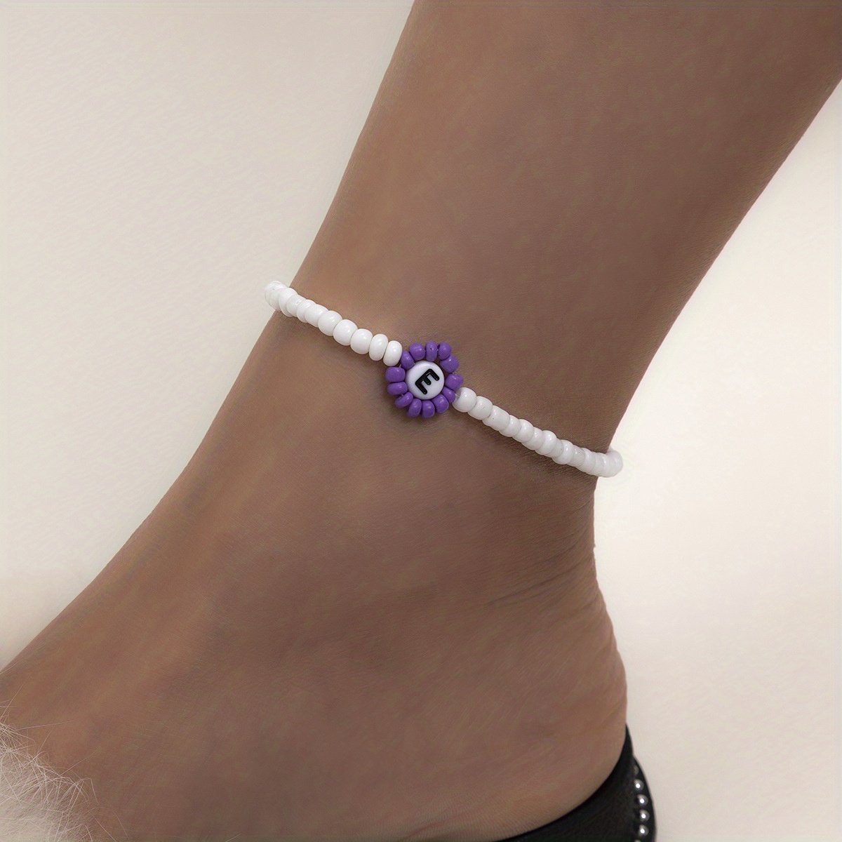 Colorful Beaded Flower Anklet Simple Ankle Bracelet Women - Temu