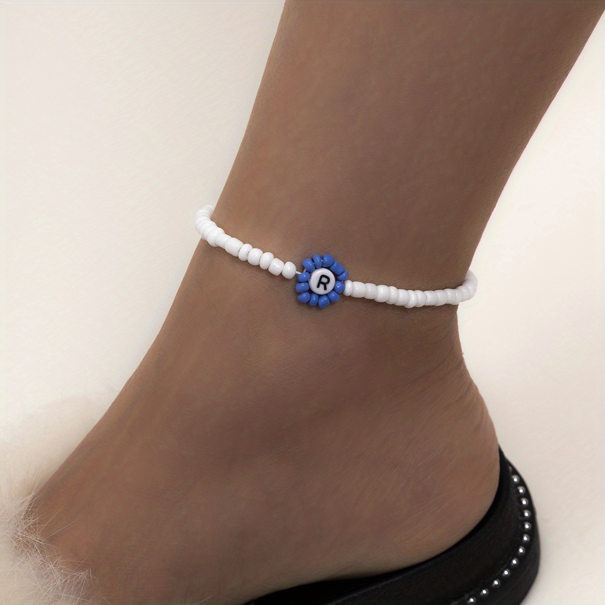 Colorful Beaded Flower Anklet Simple Ankle Bracelet Women - Temu