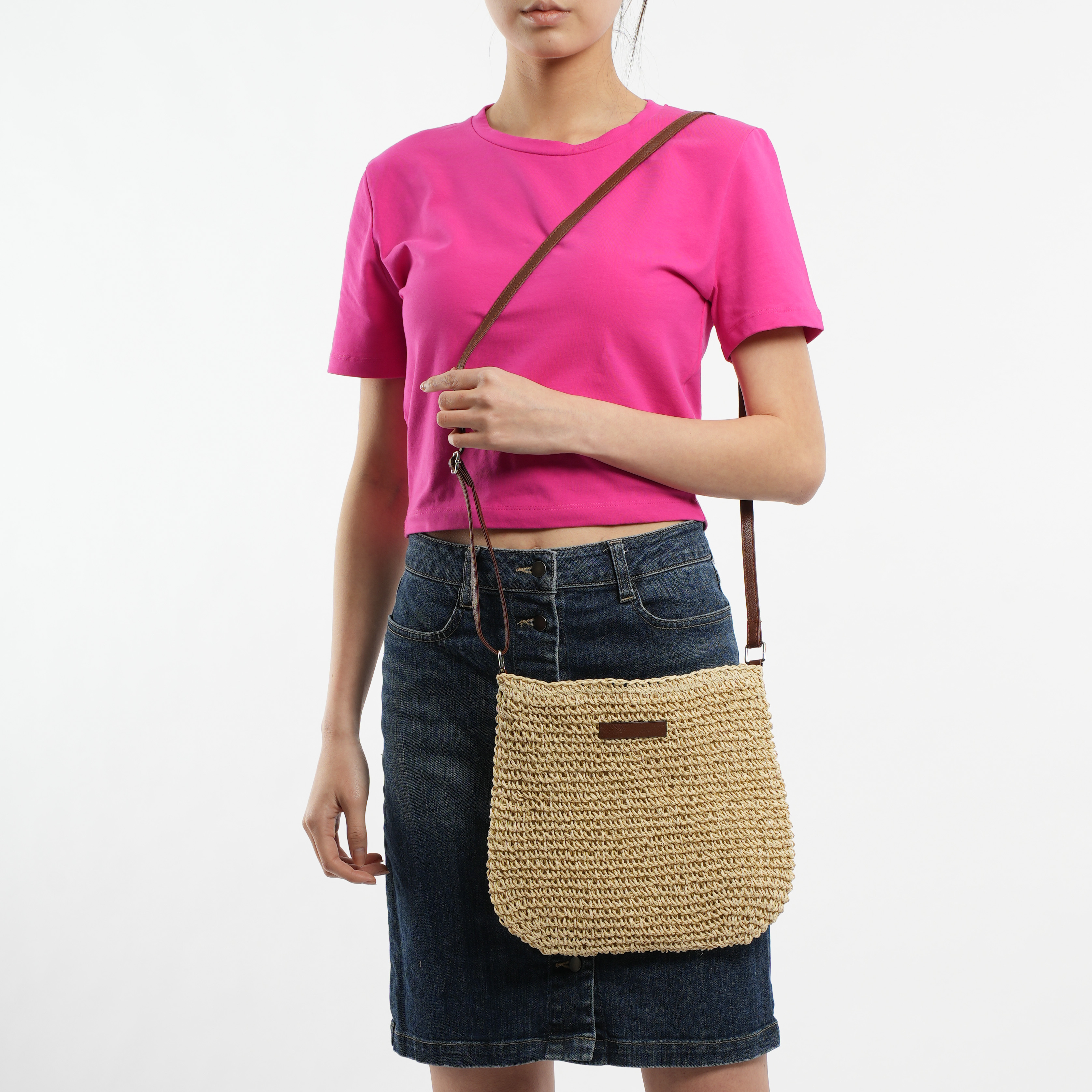 Straw Woven Beach Bag Trendy Braided Crossbody Bag Boho - Temu Australia