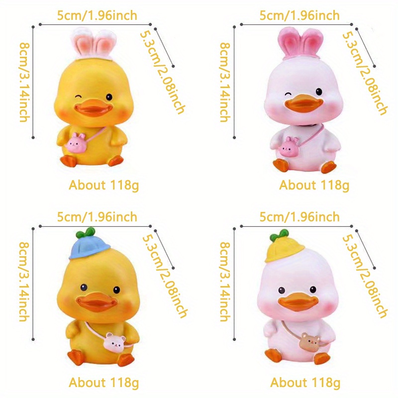 cute cartoon ducks shaking head decoration car accessories - Temu