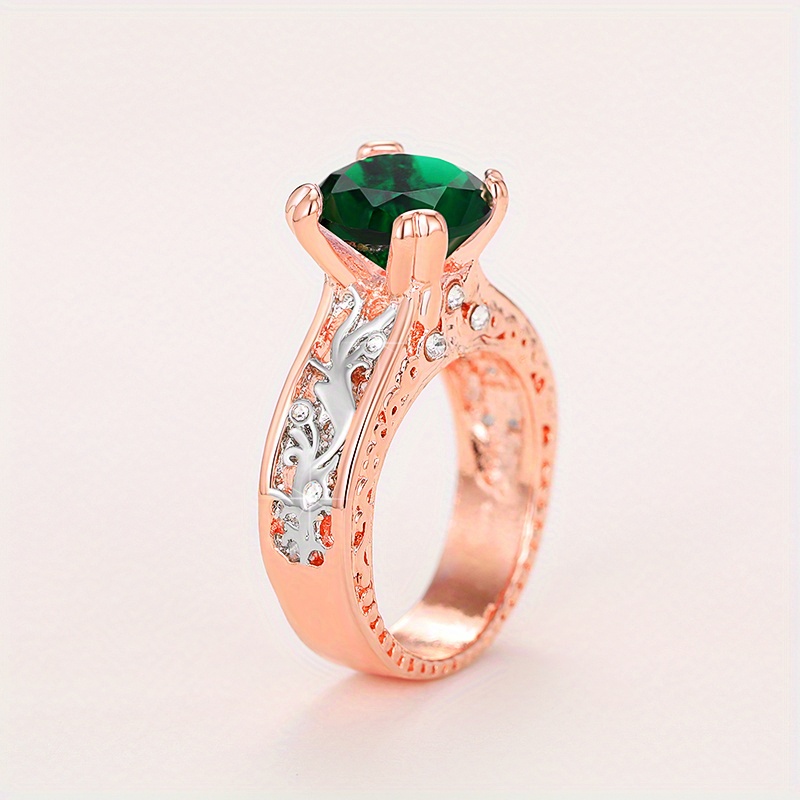 Luxury Shiny Multicolor Faux Gemstone Womens Ring 14k Gold - Temu ...
