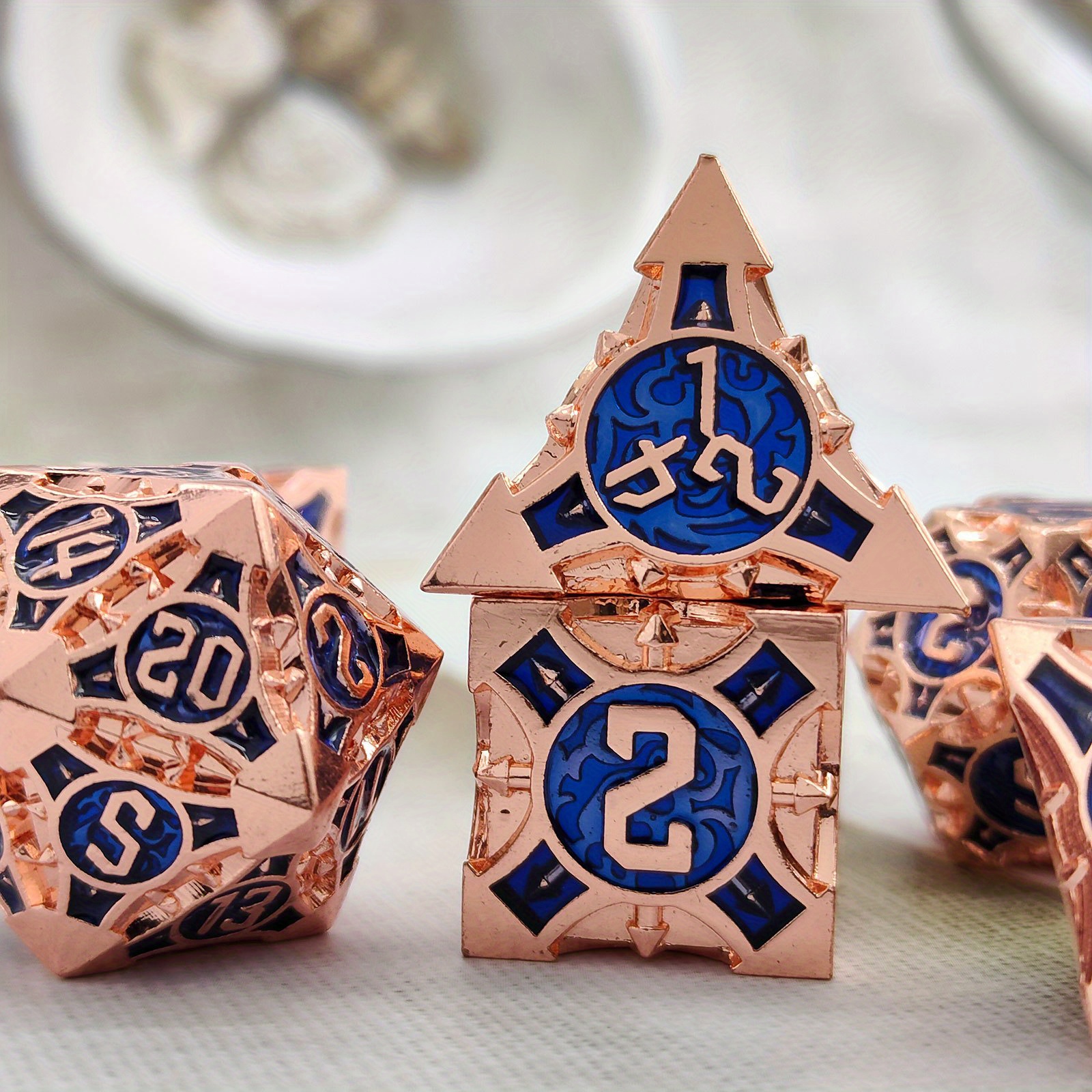 Metal Dice Set 7 Polyhedral Dice Set Mtg Rpg - Temu Australia