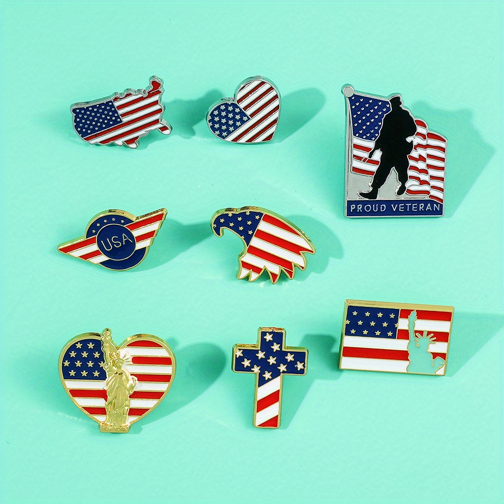 American Flag Goddess Enamel Pin Patriotic Fashion Brooch - Temu