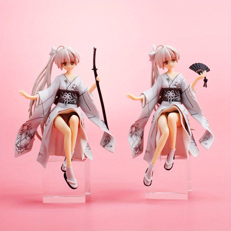 Sitting Position Hold Knife Pvc Anime Figure Anime Ornaments - Temu