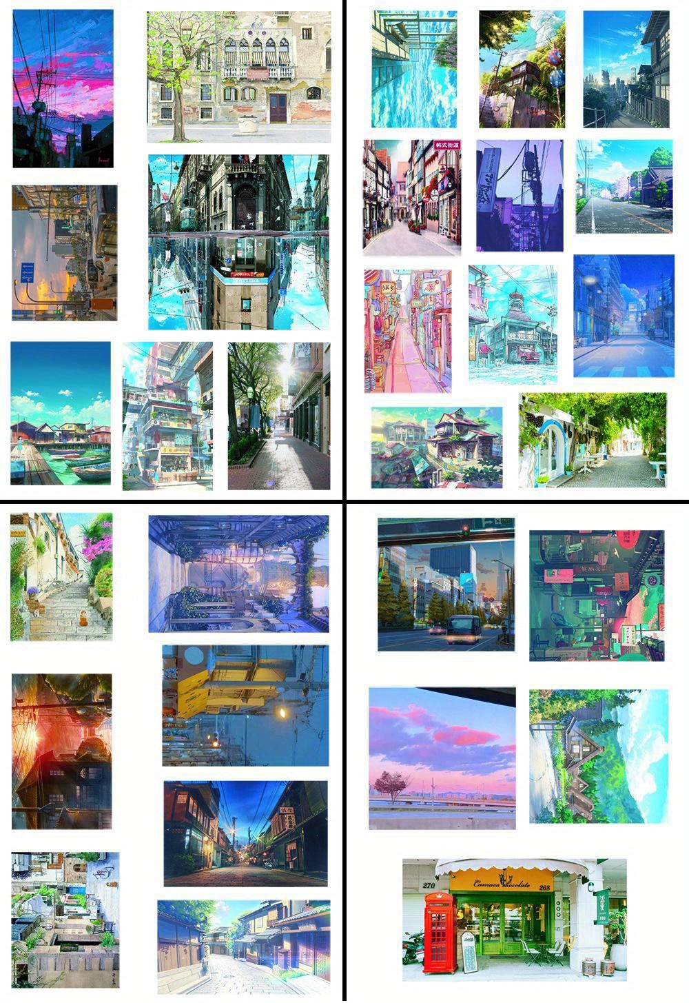 Anime Street Scene Cartoon Graffiti Stickers Mobile Phone - Temu New ...
