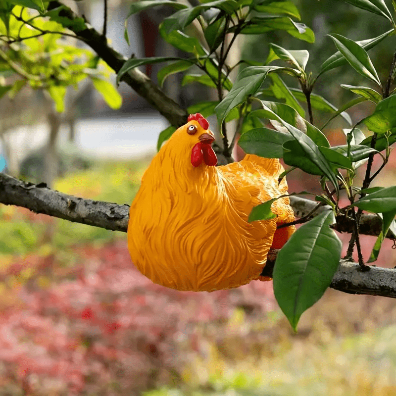 Hen Clamp Ladder Resin Craft Ornaments Funny Animal Statues - Temu ...