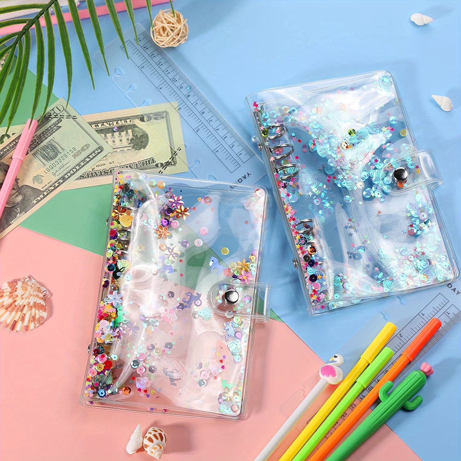 1pc A5 Transparent Quicksand Binder Shell Type - Temu Australia