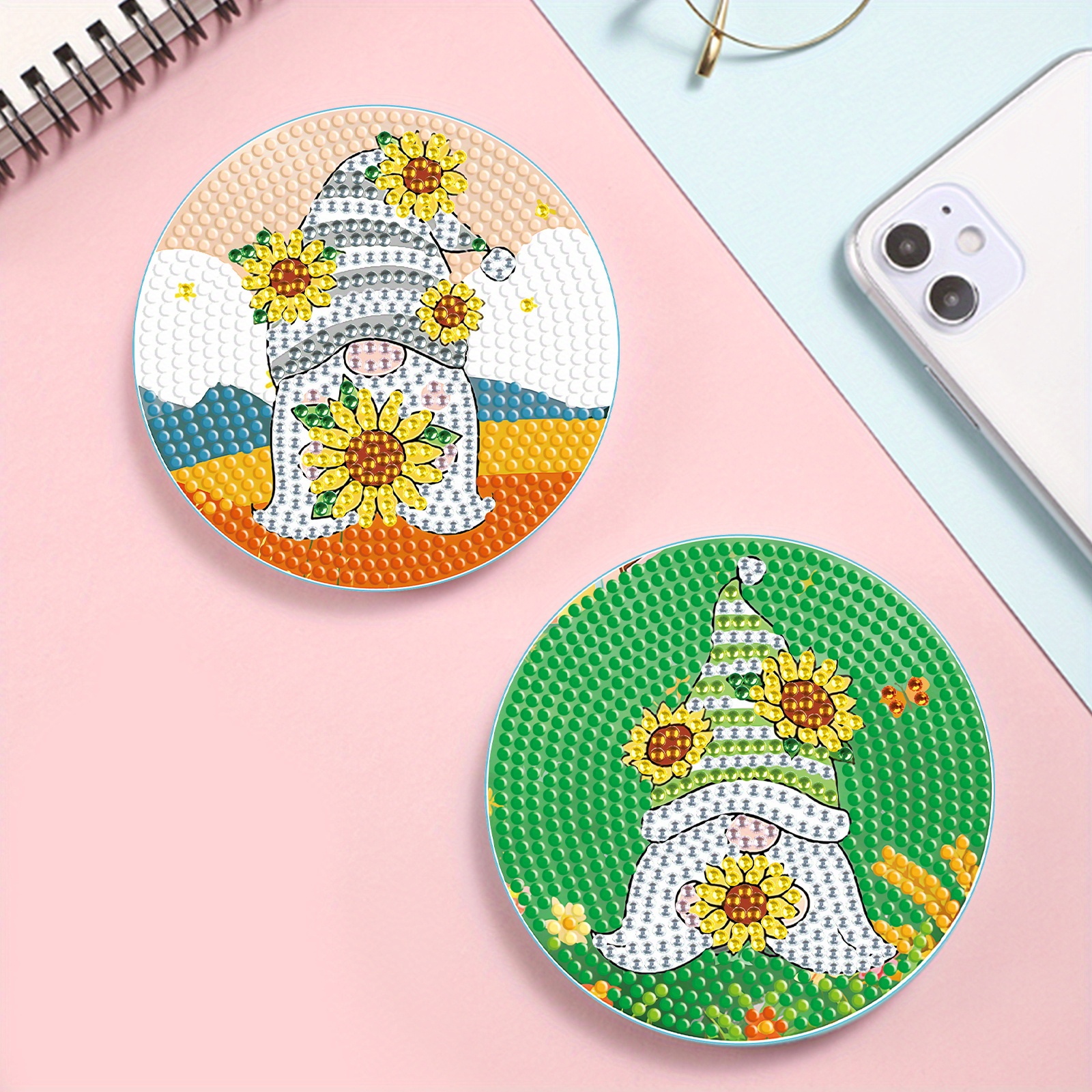 diy diamond painting wooden coaster special shaped - Temu Australia