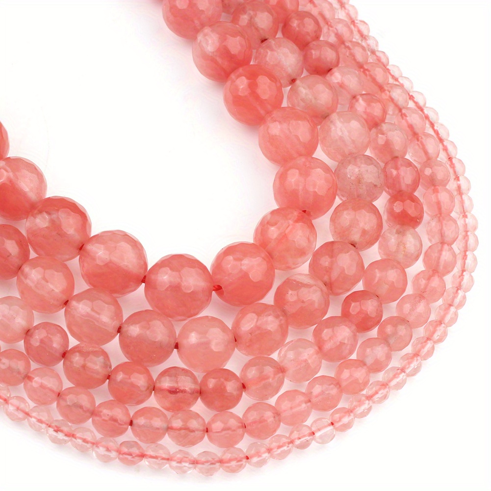natural stone red watermelon quartz beads round - Temu Ireland