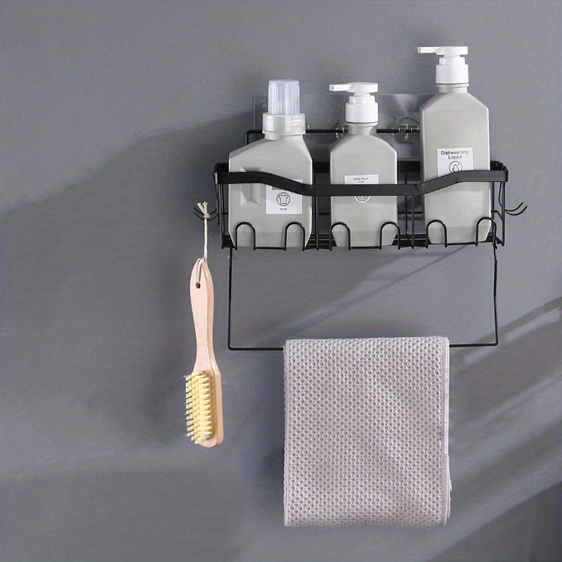 wall caddy hanger kitchen bathroom shelf wall mount punch - Temu Canada