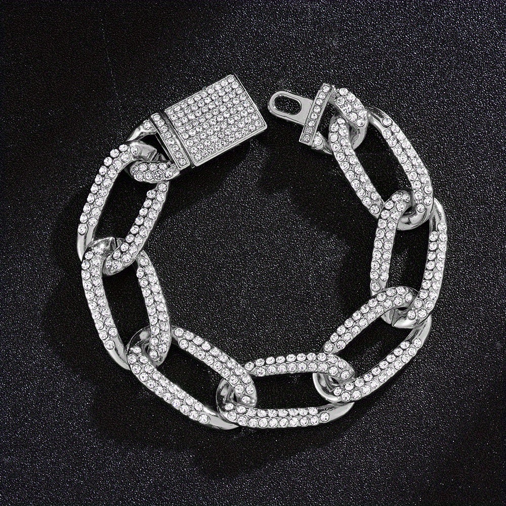 Large Round Cuban Chain Ice Out 15mm Necklace Ball - Temu New Zealand