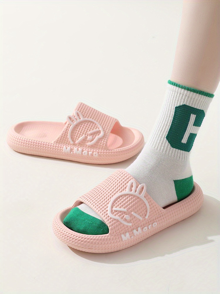 women's rabbit print slides lightweight round open toe - {region_name}
