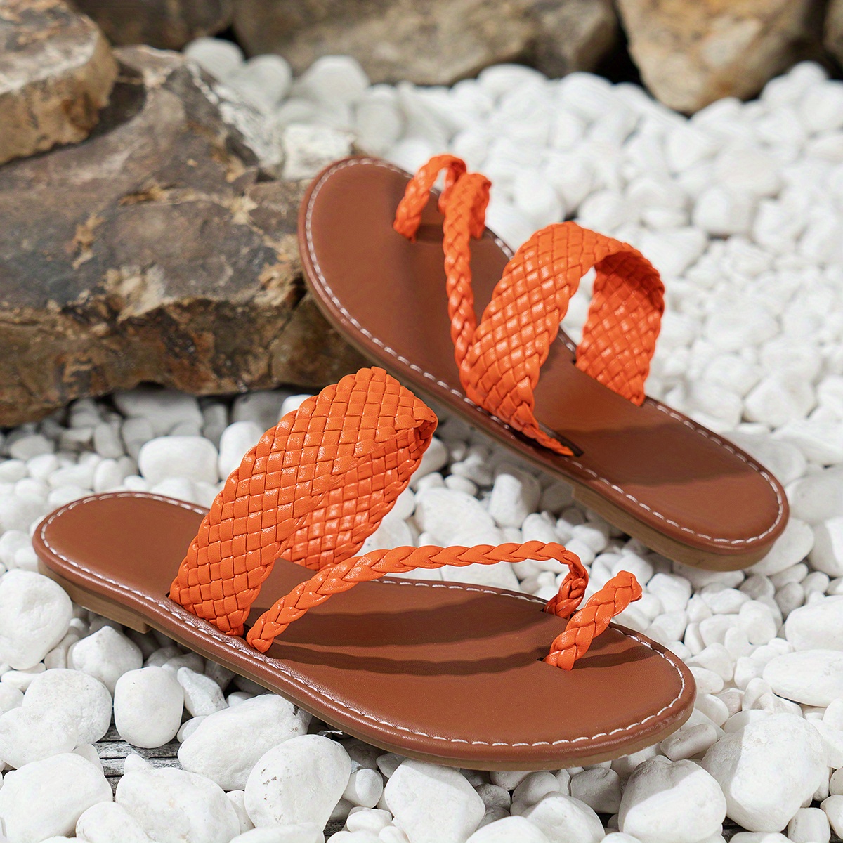 Women's Loop Toe Slide Sandals Lightweight Open Toe Slip - Temu Canada