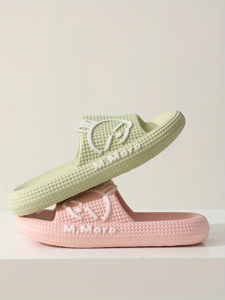 Women's Rabbit Print Slides Lightweight Round Open Toe - Temu Canada