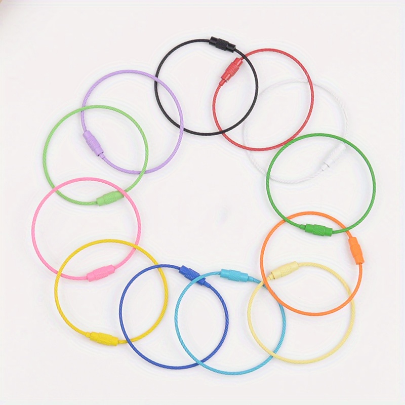 10 パック取り外し可能なスプレー塗装ワイヤーキーリン ム混合色キーリング作成用 - Temu Japan