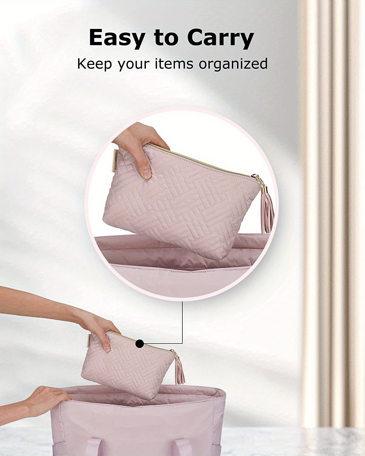 Small Cosmetic Makeup Bag Elegant Make Bags Tassels - Temu Norway