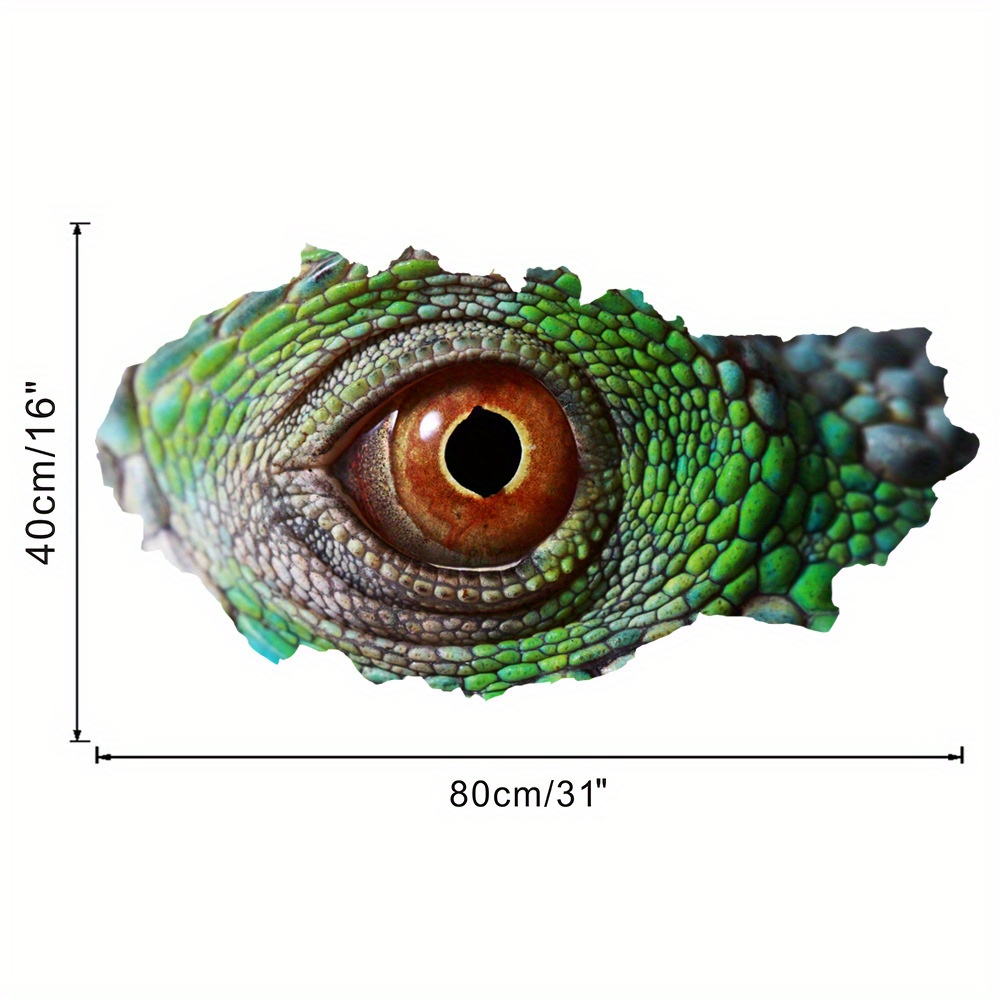 1pc Manufacturer's New 3d Broken Wall Vision Dinosaur Lizard Eyes Wall ...