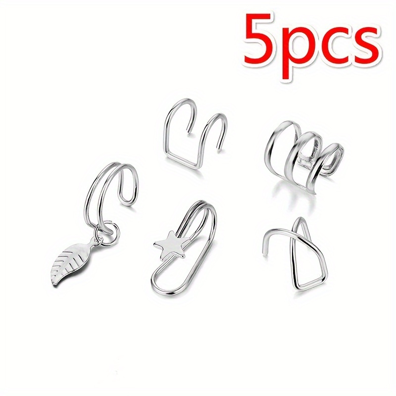 Golden/ Silvery Ear Cuff Bohemian Goth Style Copper Jewelry - Temu ...