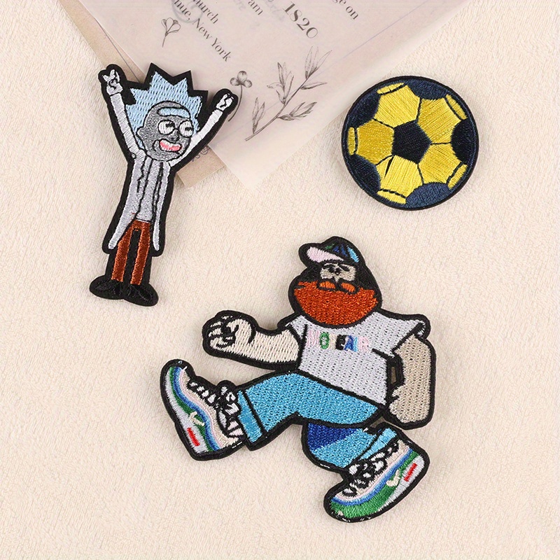 Cute Football Player Embroidery Badge Label Patches Fabric - Temu ...