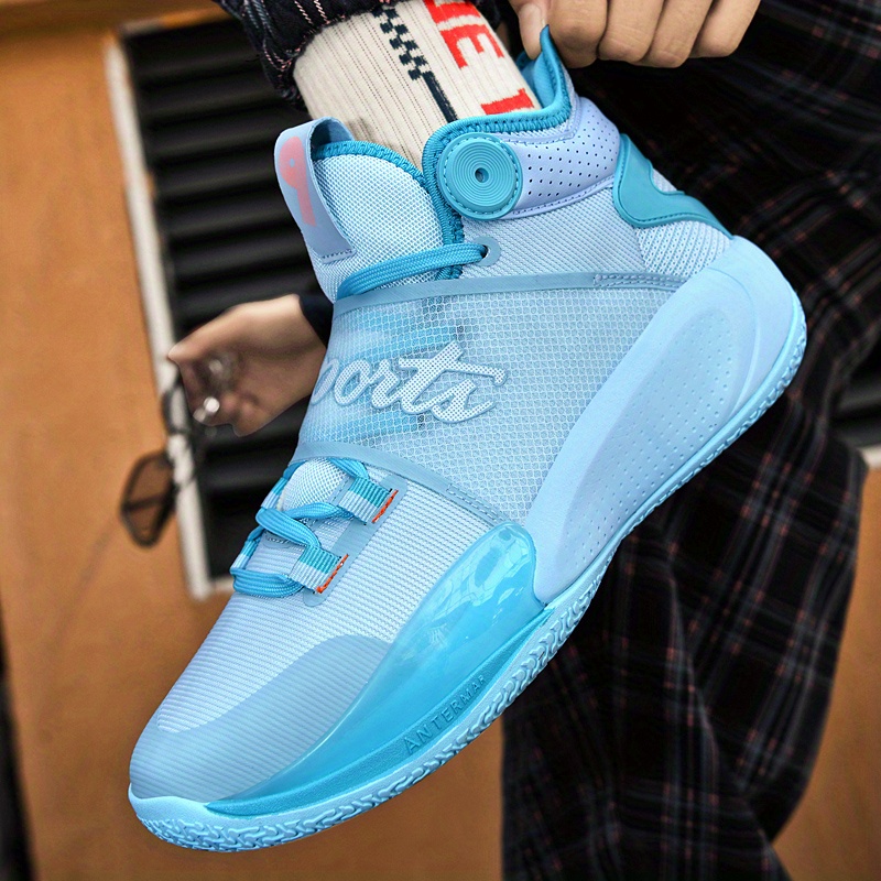 Mens High Top Basketball Shoes Lightweight Wear Resistant Shock ...