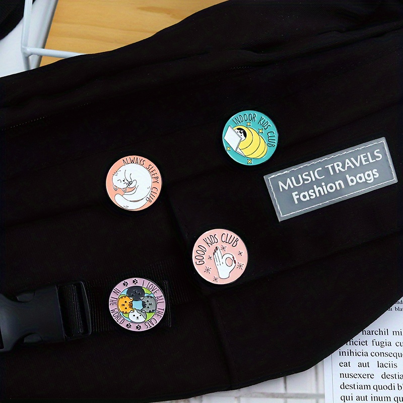 animal theme cat enamel pins cute anime pin brooch backpack - Temu ...