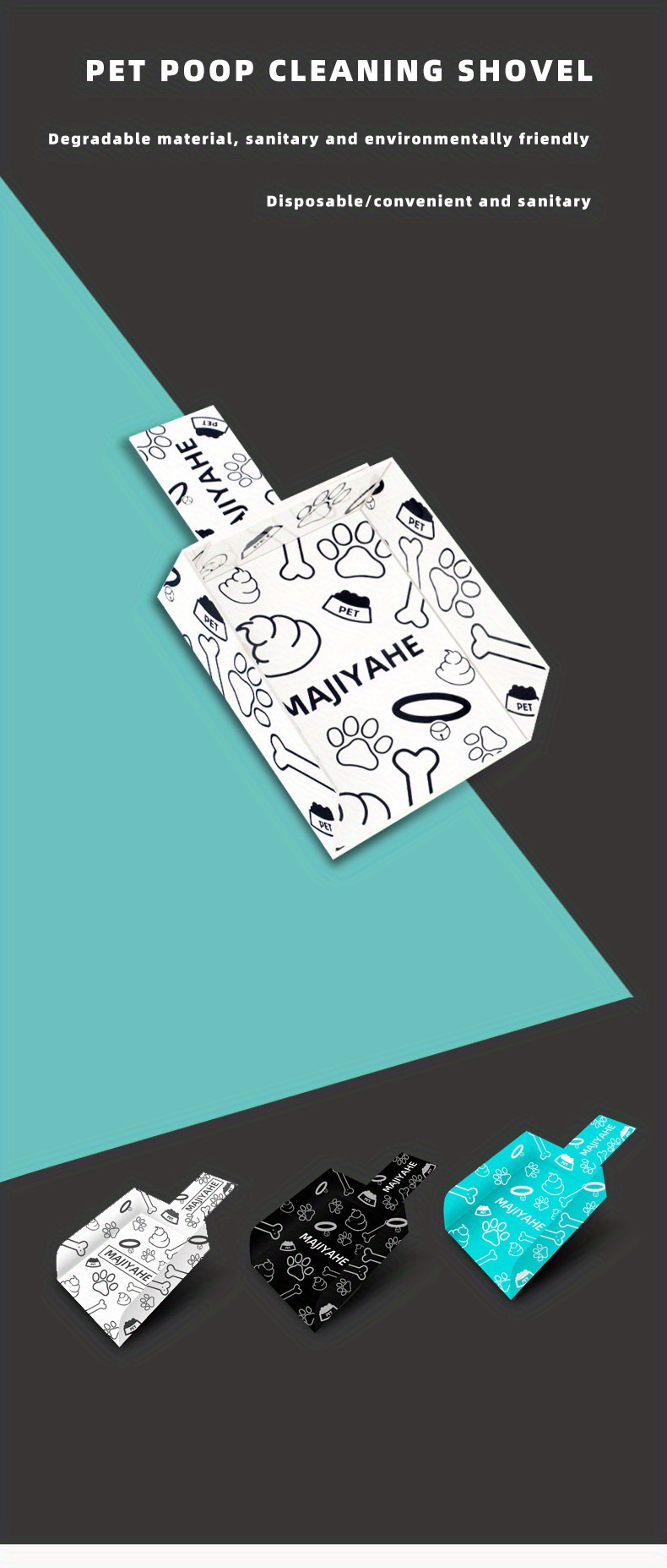 Foldable Cardboard Dog Poop Scooper Outdoor Portable Paper - Temu Australia