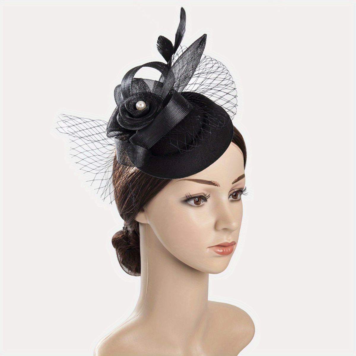 Feather Mesh Hat A Hair Clip Fascinator Tea Party - Temu United Kingdom
