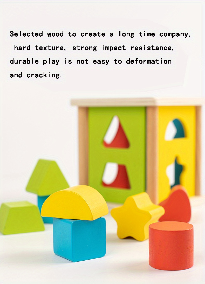 Wooden Geometric Shape Intelligence Box Early Childhood - Temu Australia