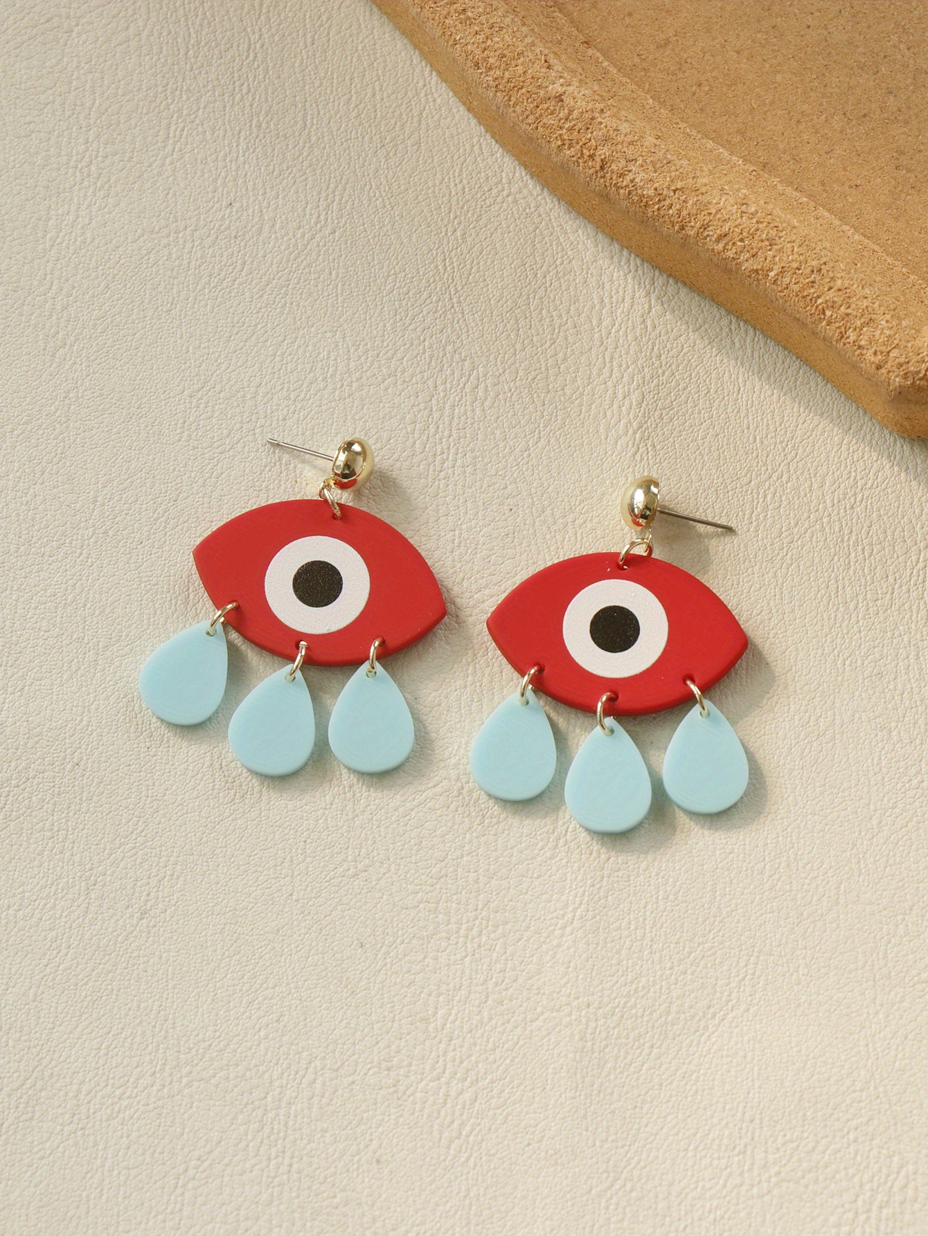 Cute Eye Tears Design Vintage Dangle Earrings Acrylic - Temu