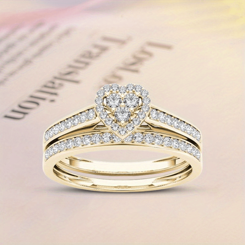 Classic Timeless Romantic Couples Engagement Ring Set - Temu Canada