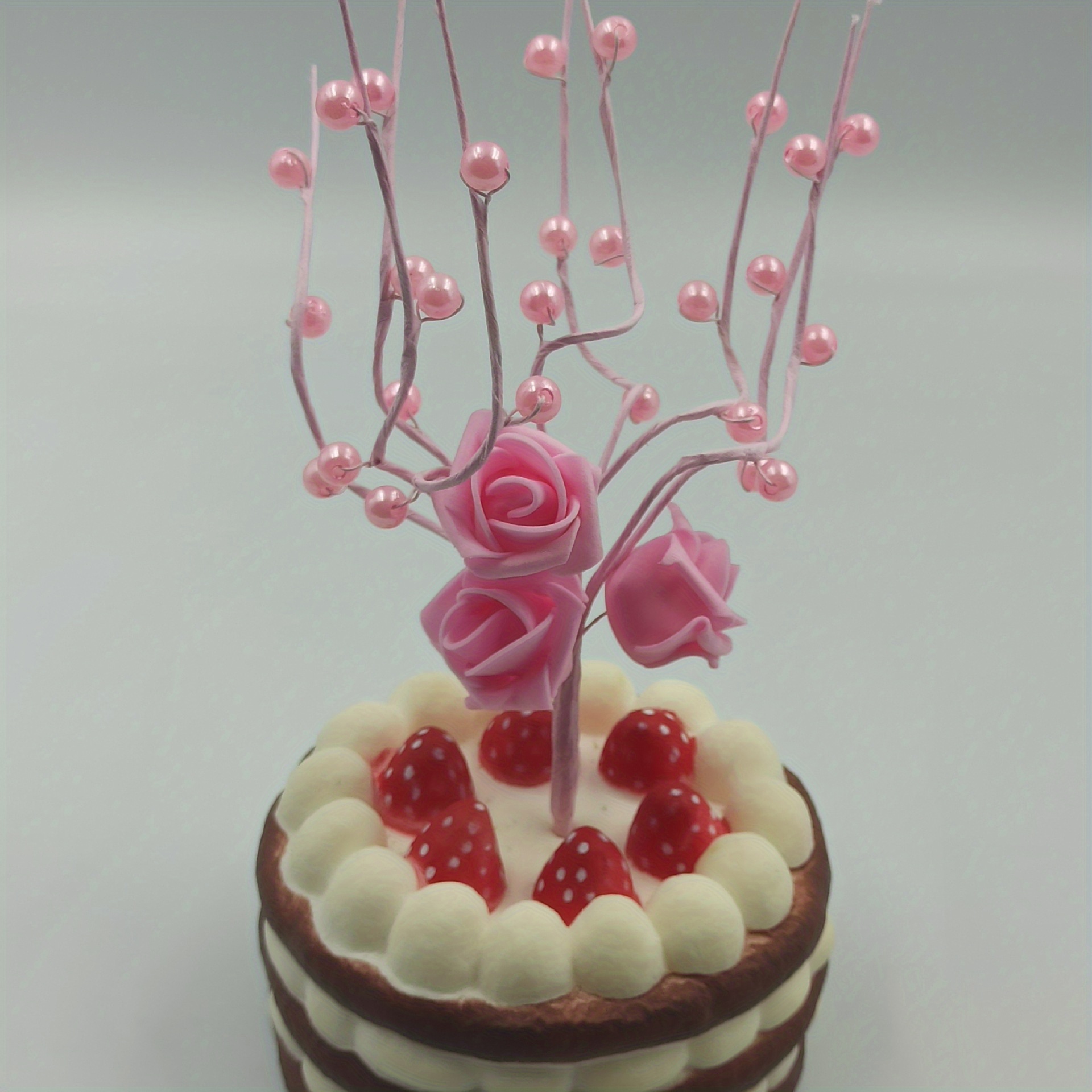 White Rose Pearl Tree Cake Decor Mother's Day Cake - Temu United Kingdom