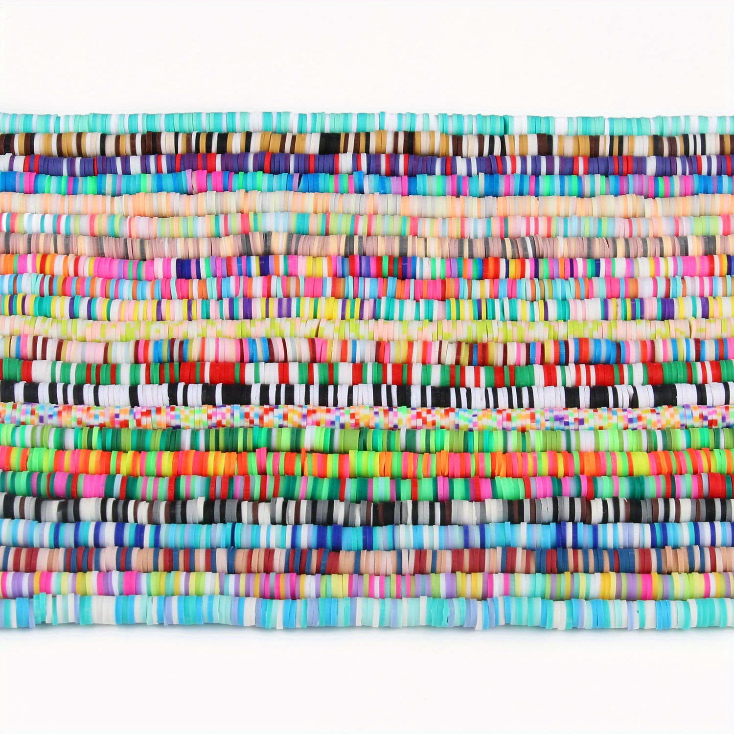 Polymer Clay Rondelles Beads Colorful Round Spacers Beads - Temu Australia