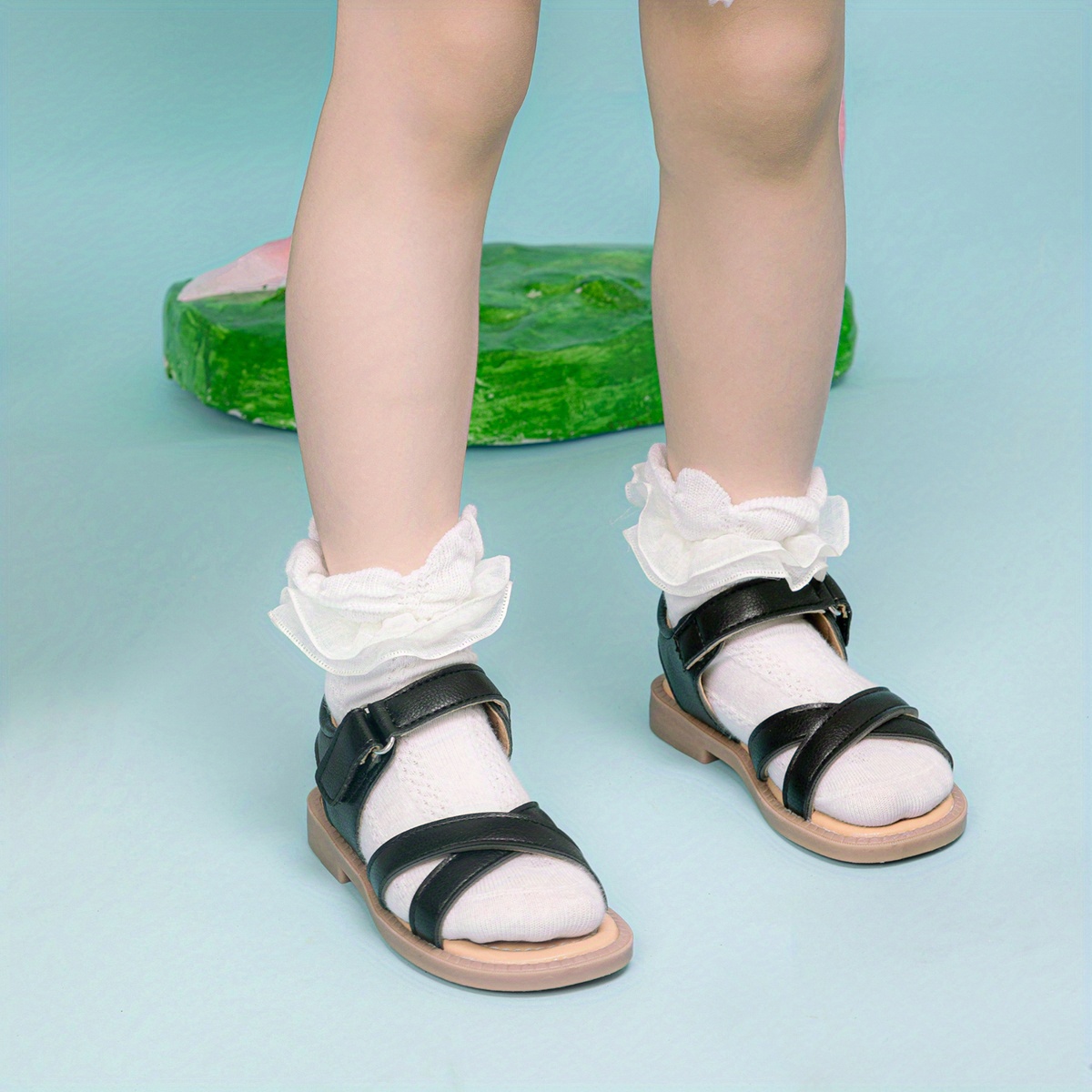 Trendy Cute Solid Color Open Toe Sandals Girls Breathable - Temu Philippines