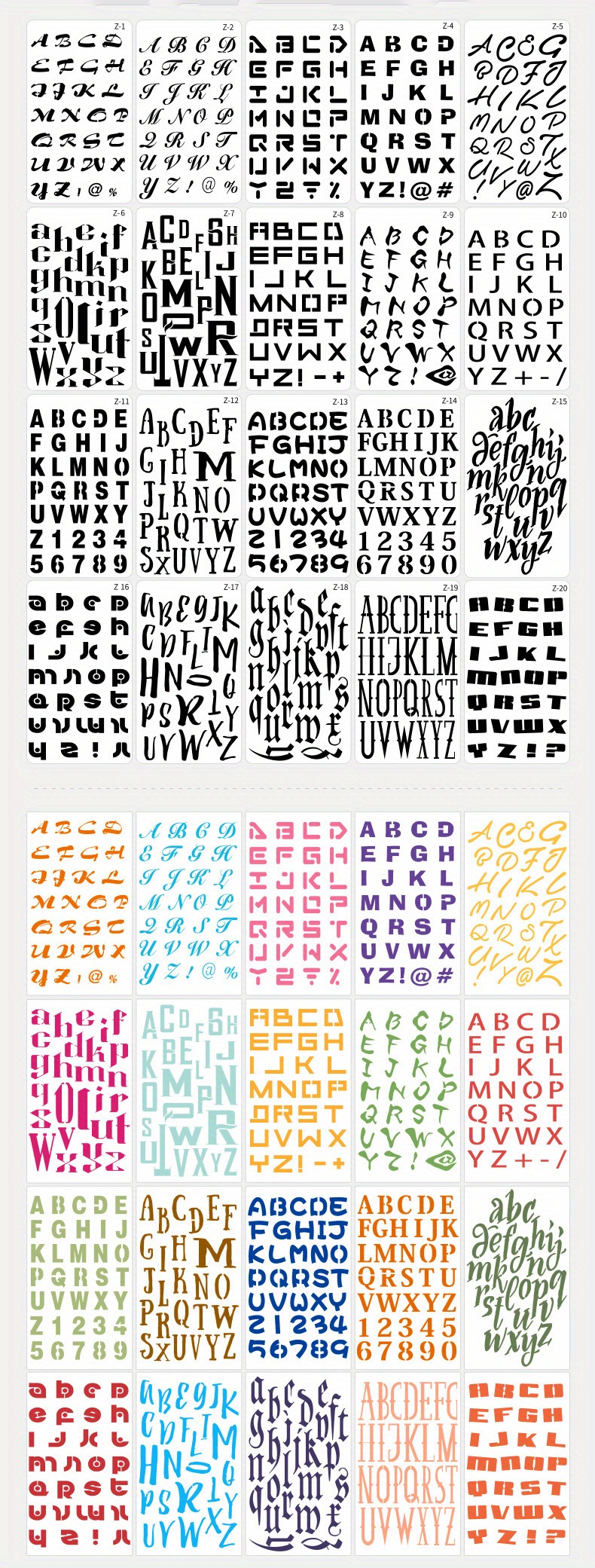 English Letter Combination Template Ruler Reusable Used Diy - Temu Canada