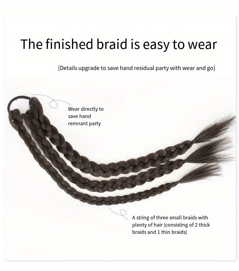 Plait Braided Wig Sweet Simulation Hair Fiber Dreadlock Hair - Temu