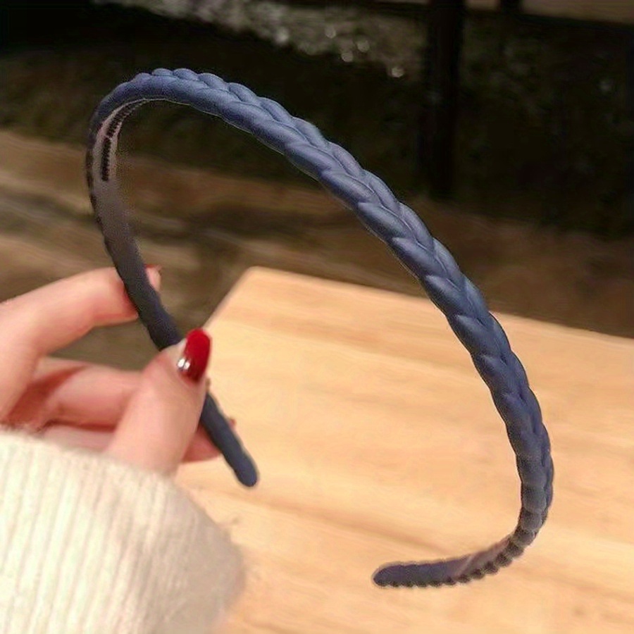 Braided Twists Hair Band Solid Color Plastic - Temu Canada